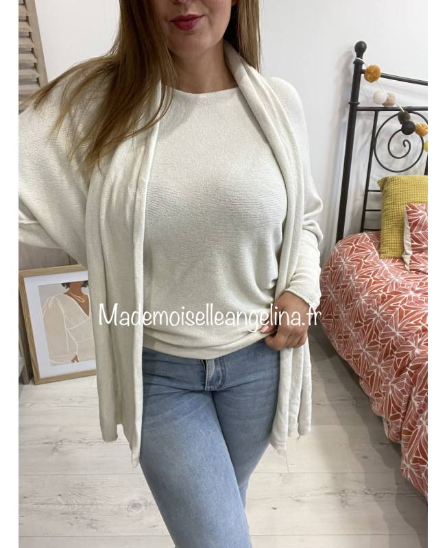 PULL ECGARPE ECRU - EXPEDITION EN 48H