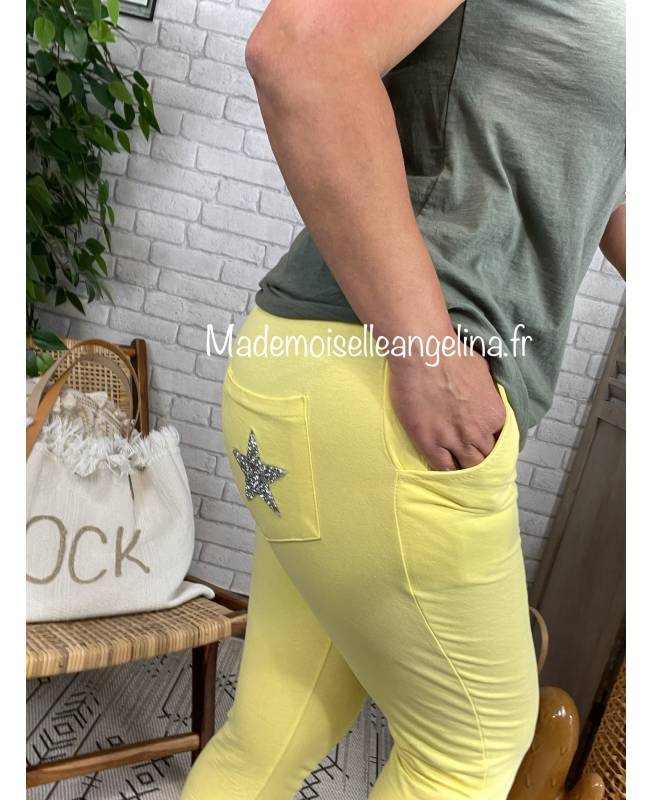 JOGING ÉTOILE JAUNE, MADE IN ITALY. EXPEDITION EN 48H.