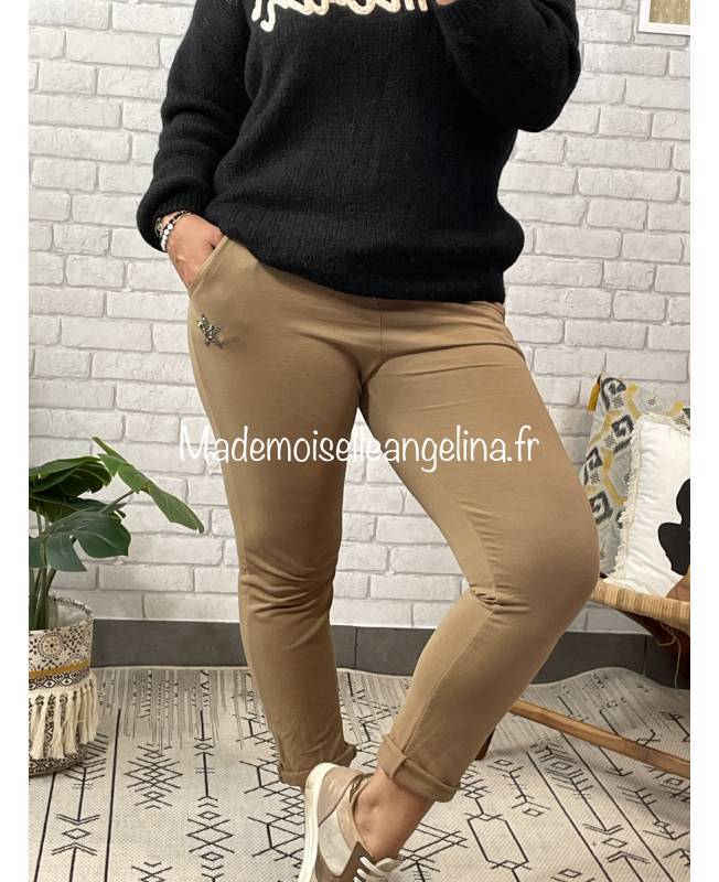 JOGGING ÉTOILE CAMEL, MADE IN ITALY. EXPEDITION EN 48H.