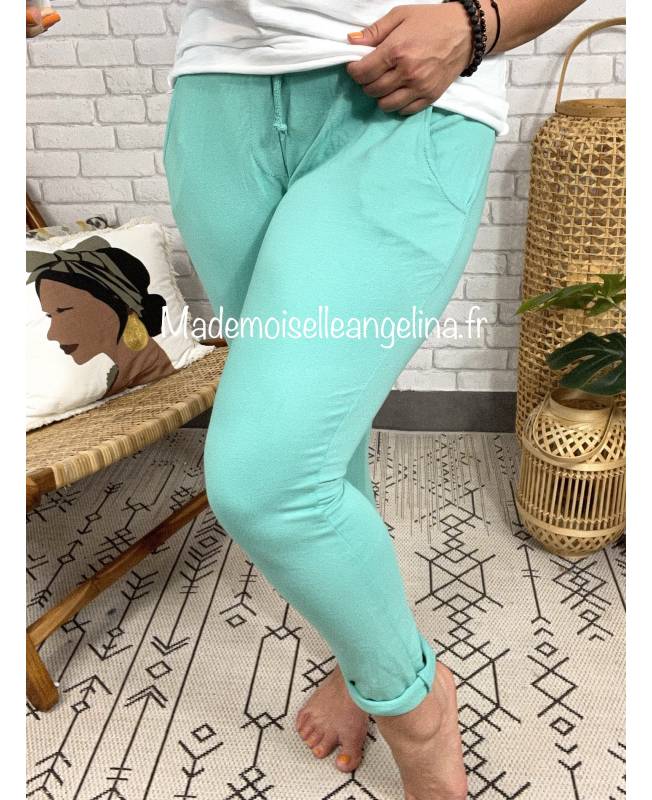 JOGGING ÉTOILE TURQUOISE, MADE IN ITALY. EXPEDITION EN 48H.